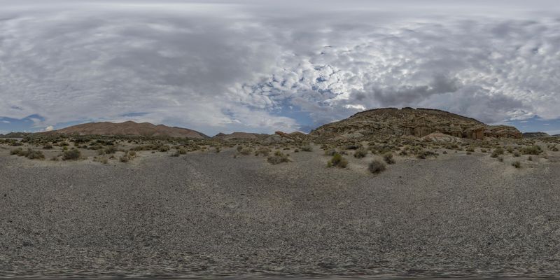 California Mountain Landscape with a Red Fire Hydrant HDRi Maps and ...