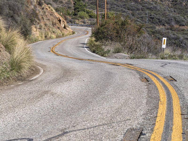 California Mountain Pass: S-Curve Road HDRi Maps and Backplates