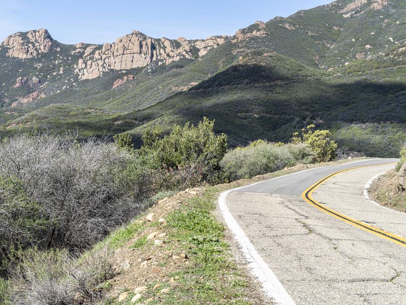 California Mountain Road: A Scenic View on Asphalt HDRi Maps and Backplates