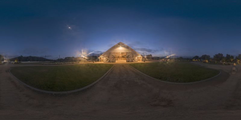 California Night: Church Lights and Lush Grass HDRi Maps and Backplates