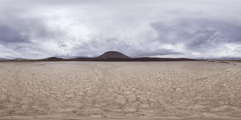 California's Open Space: A Sandy Field with a Mountain HDRi Maps and ...