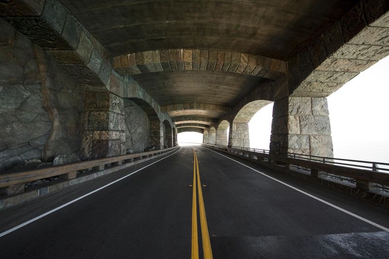 California Road Bridge with Arches and Columns HDRi Maps and Backplates