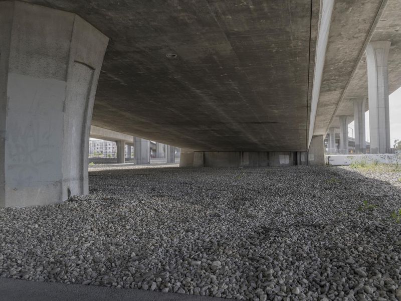California Urban Architecture with Road Bridge HDRi Maps and Backplates
