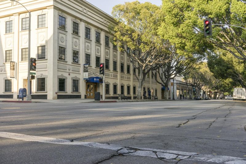 California Urban Architecture on Tree-Lined Lane HDRi Maps and Backplates