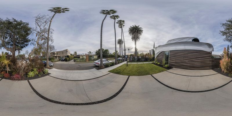 California Urban Design: Palm Trees and Modern Architecture HDRi Maps ...
