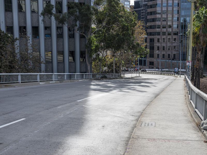 California Urban Infrastructure: Asphalt Road and Modern Architecture ...