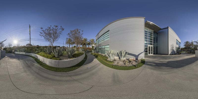 California Urban Oasis: Glass Walls and Concrete HDRi Maps and Backplates