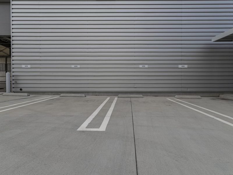 California: Urban Warehouse in a Parking Lot HDRi Maps and Backplates