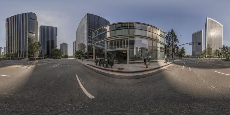 Urban Design in California, USA: The Stunning Glass Building HDRi Maps ...