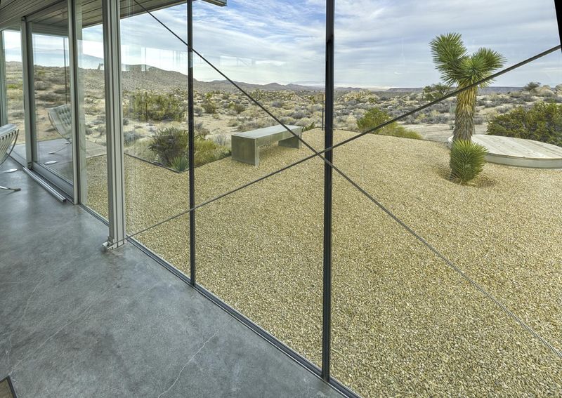 California Villa with Floor to Ceiling Window and Desert View HDRi Maps ...