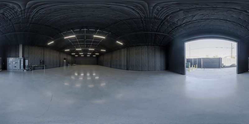 California Warehouse: Black Metal Construction HDRi Maps and Backplates