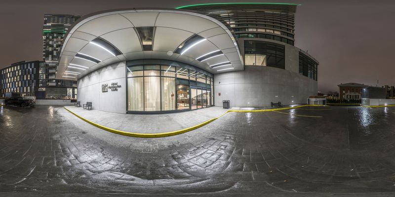 Canada City Life: A Nighttime Reflection HDRi Maps and Backplates