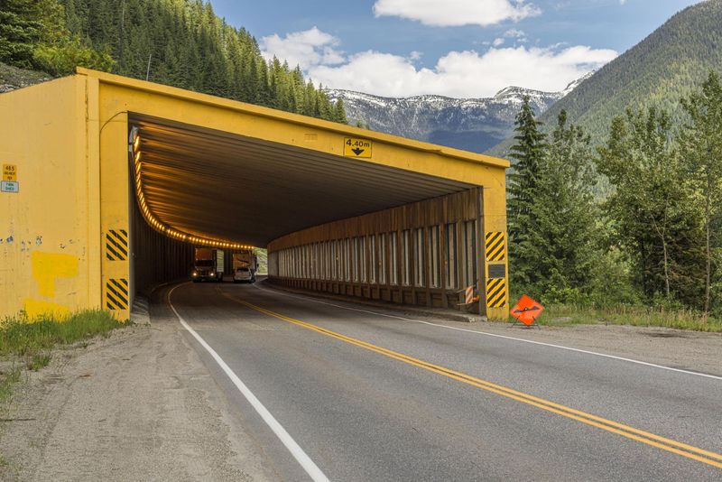 Canada Highland Road Through Majestic Mountains HDRi Maps and Backplates