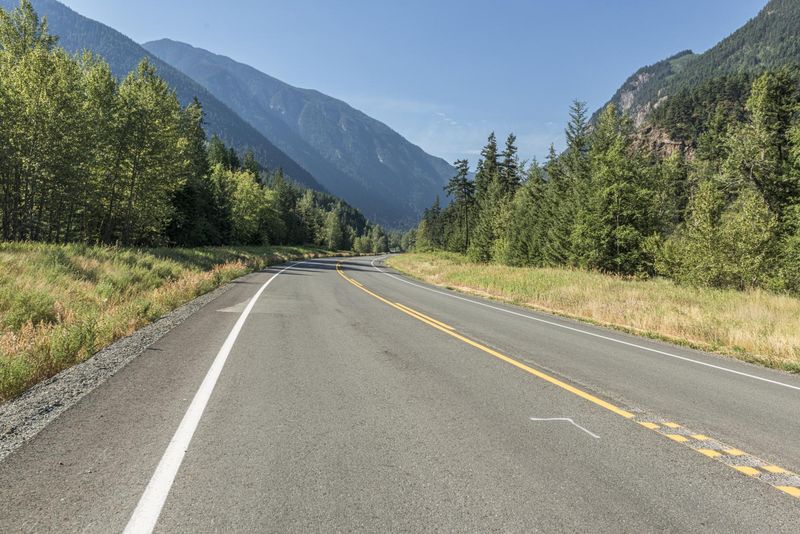Canada Mountain Forest Road Landscape HDRi Maps and Backplates