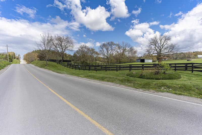 Canada Road through Farm Fields in Green Landscape HDRi Maps and Backplates
