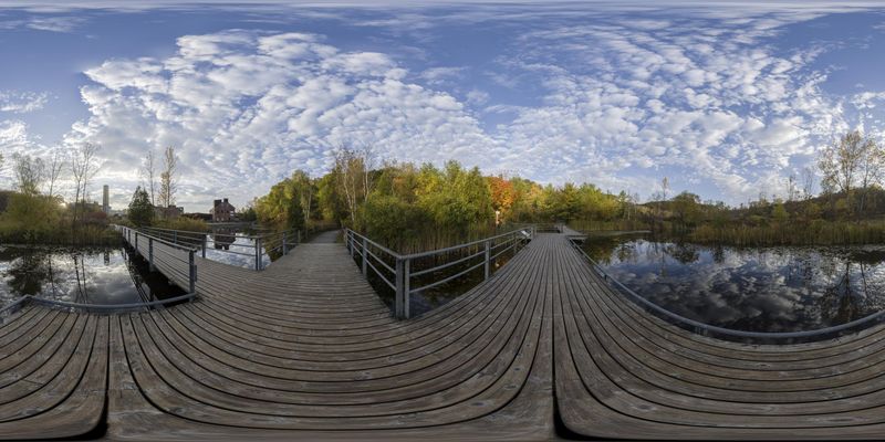 Canada's Suburban Park: Lush Greenery in Toronto HDRi Maps and Backplates