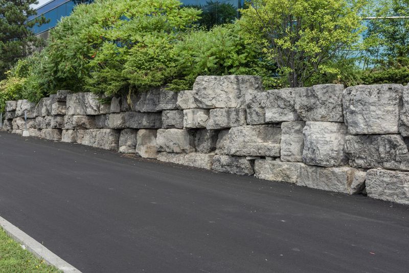 Canadian Suburban Thoroughfare with Stone Walls - HDRi Maps and Backplates