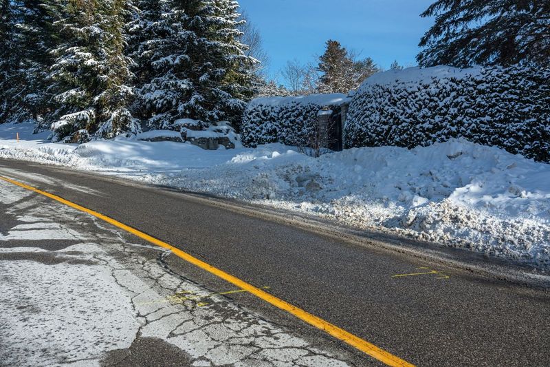 Canadian Winter on Residential Road Under Clear Sky HDRi Maps and ...