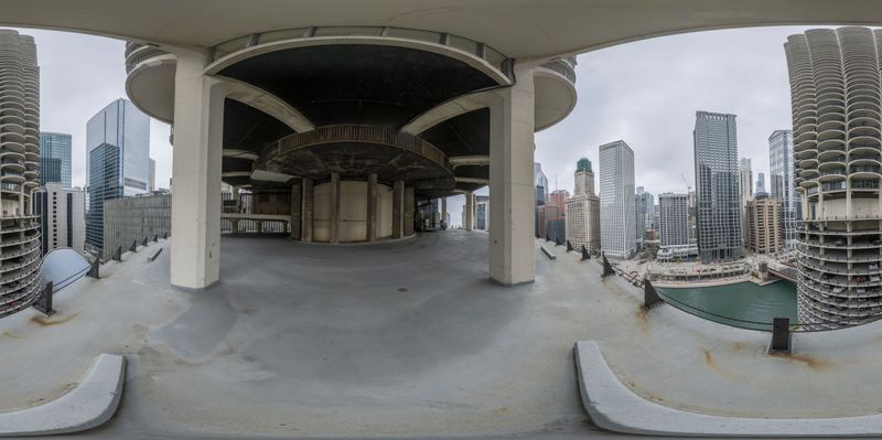 Chicago City Skyline: A Park View - HDRi Maps and Backplates