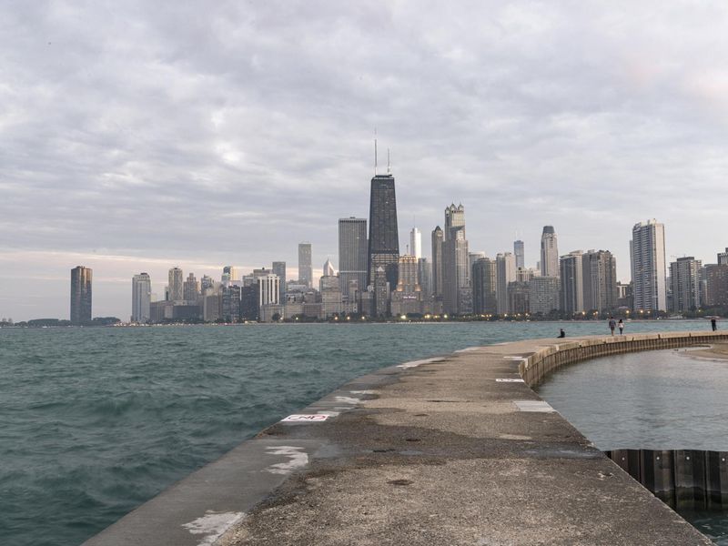 Chicago Cityscape: A View of the River and Ocean HDRi Maps and Backplates