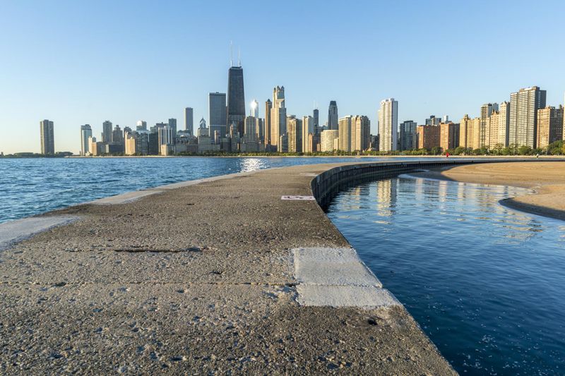 Chicago Cityscape: River, Ocean, Sea Shore HDRi Maps and Backplates