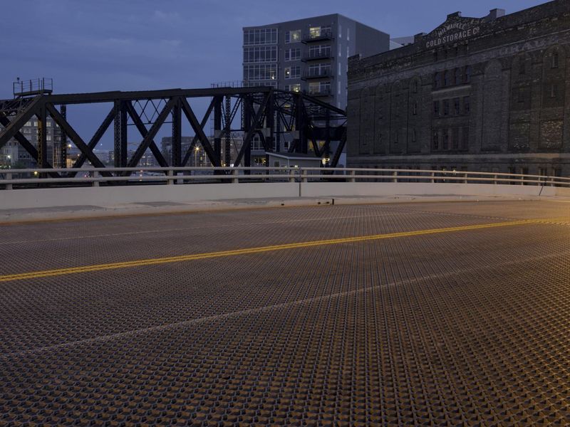 Chicago, Illinois Bridge at Night with Lights - HDRi Maps and Backplates