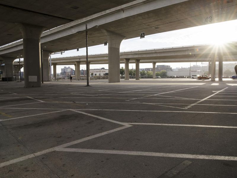 Chicago, Illinois Parking Lot Sunshine HDRi Maps and Backplates