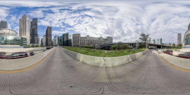 Chicago, Illinois: Urban Design and Cityscape HDRi Maps and Backplates