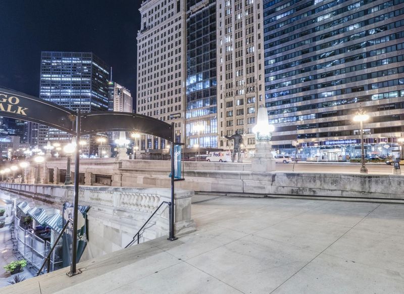 Cityscape of Chicago, Illinois, USA Skyline HDRi Maps and Backplates