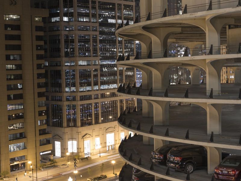 Chicago Night: A Breathtaking Aerial View HDRi Maps and Backplates