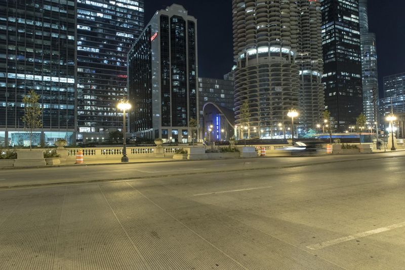 Chicago at Night: High-rise Cityscape HDRi Maps and Backplates