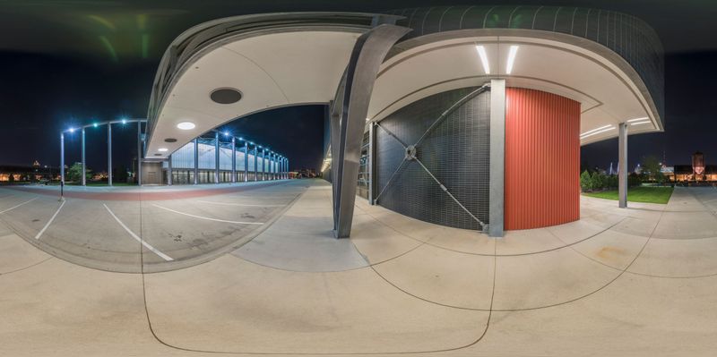 Chicago Parking Lot at Night: A Unique Architectural Perspective HDRi ...