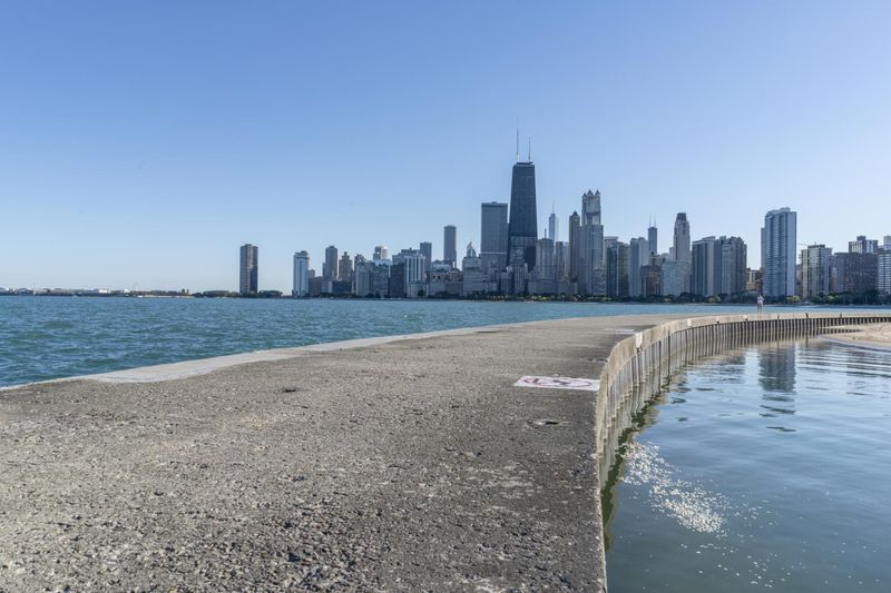 Chicago Skyline and Coastal Road on a Sunny Day - HDRi Maps and Backplates