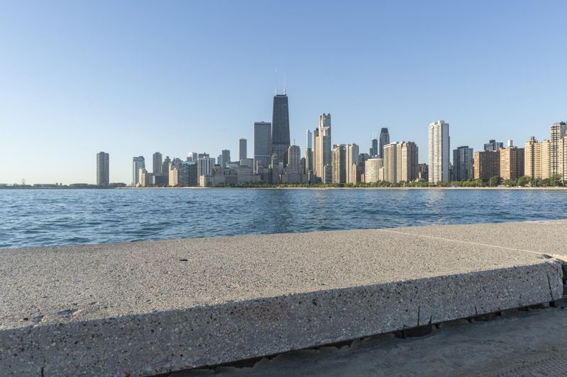 Chicago Skyline Overlooking the Water - HDRi Maps and Backplates