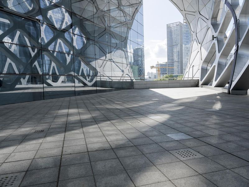 China's Urban Cityscape: A Glass Building Reflecting the City's Beauty ...
