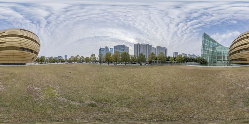 China's Urban Design: A Cityscape of Skyscrapers HDRi Maps and Backplates