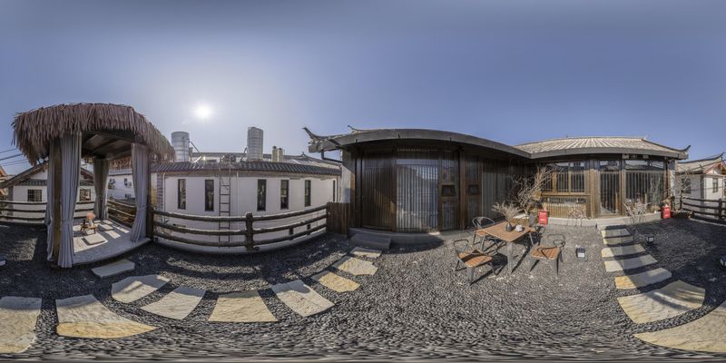 China Villa: Courtyard and Backyard Urban Oasis HDRi Maps and Backplates