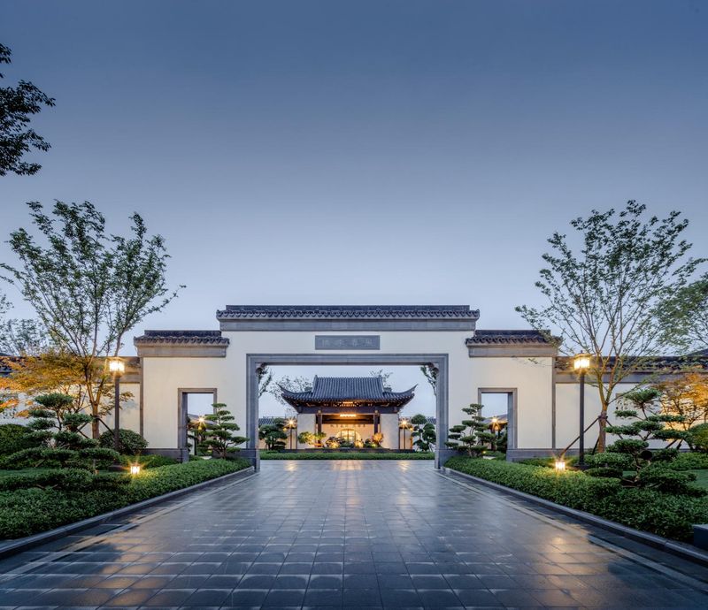 Chinese Villa Grand Entrance Gate HDRi Maps and Backplates