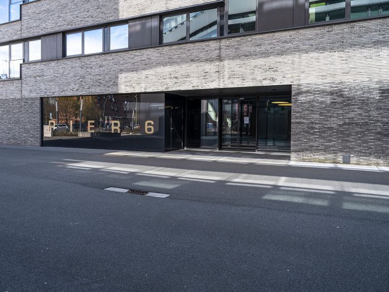 City Building Entrance near Street with Cars HDRi Maps and Backplates