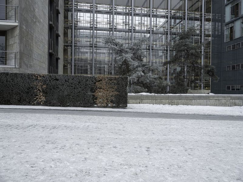 City Building: Grey Facade in Black and White HDRi Maps and Backplates