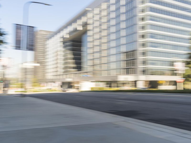 City Building with Motion Blurred Traffic HDRi Maps and Backplates