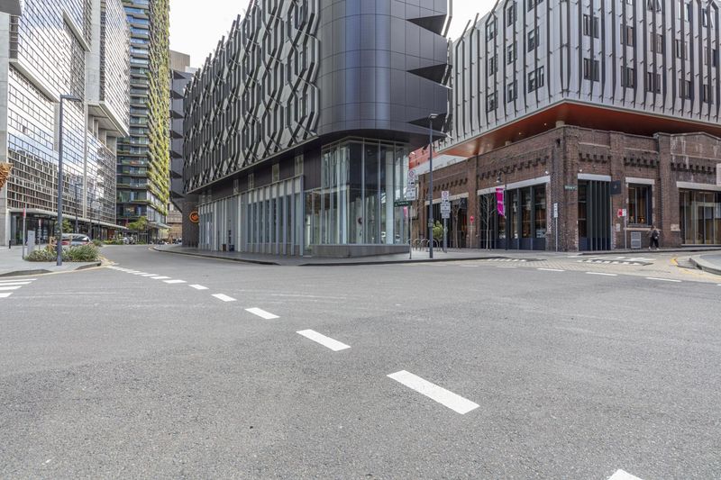 City Intersection in Downtown with Modern Architecture HDRi Maps and ...