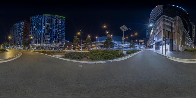 City Intersection at Night: Captivating Modern Architecture HDRi Maps ...
