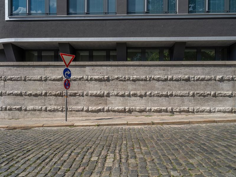 City Life in Europe Germany: Concrete Walls and Cobblestone Roads HDRi ...