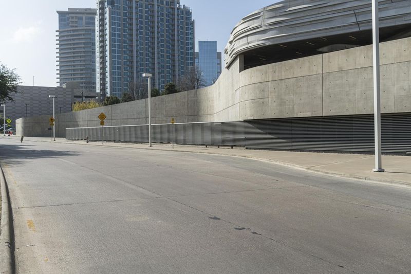 City Road in Asphalt Concrete Business District HDRi Maps and Backplates