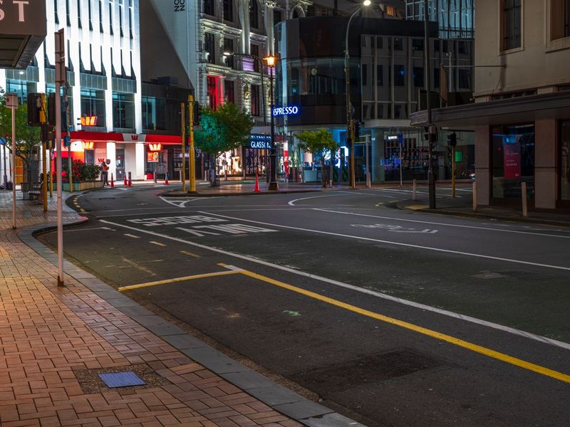City Road at Night: Illuminated by Artificial Lights HDRi Maps and ...