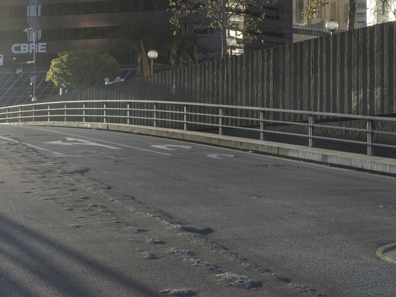 City Road Structure with Guardrails and Lanes HDRi Maps and Backplates