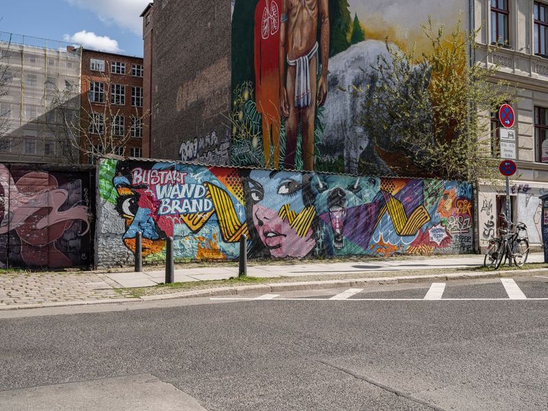 City Side View of Mural on Building in Berlin, Germany HDRi Maps and ...
