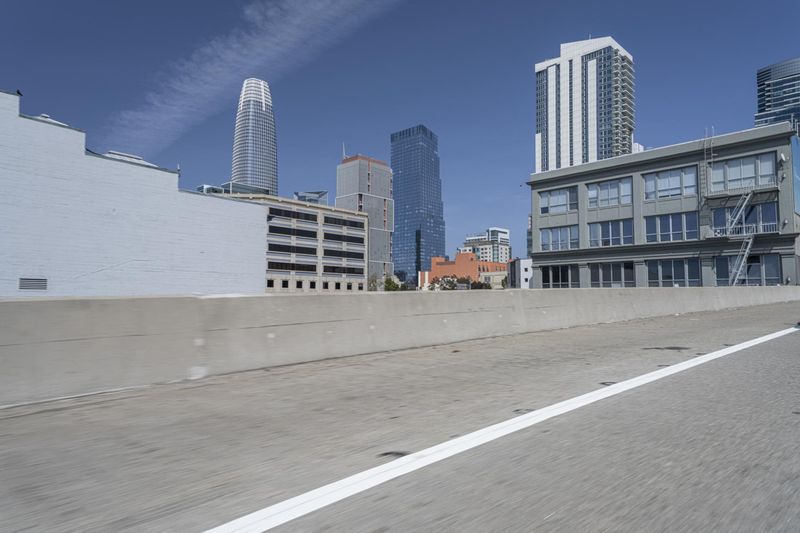 City Skyline with Skyscrapers and Clear Sky HDRi Maps and Backplates