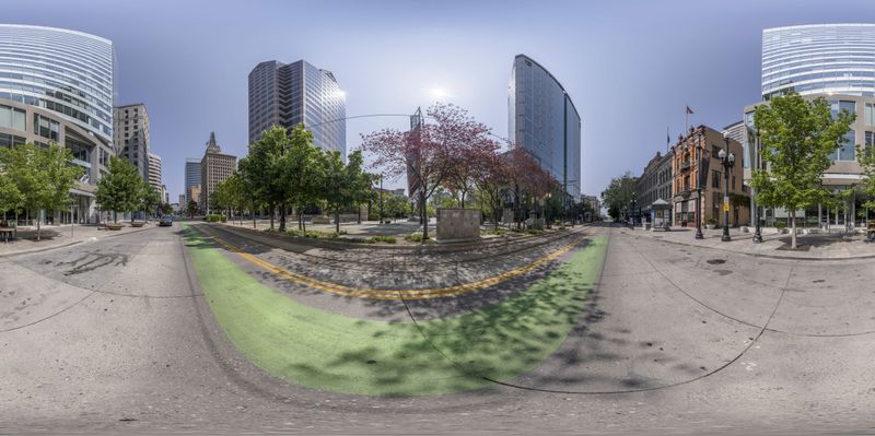 City Street View in Salt Lake City, Utah HDRi Maps and Backplates